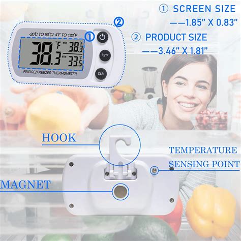 review digital refrigerator thermometer 2 pack fridge freezer