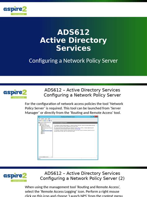 Ads612 08 Active Directory Configuring A Network Policy Server Pdf Active Directory