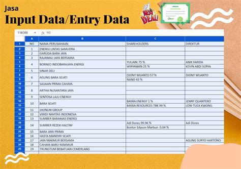 Jasa Input Data Entry Data Murah Dan Cepat