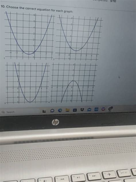 10 Choose The Correct Equation For Each Graph Filo