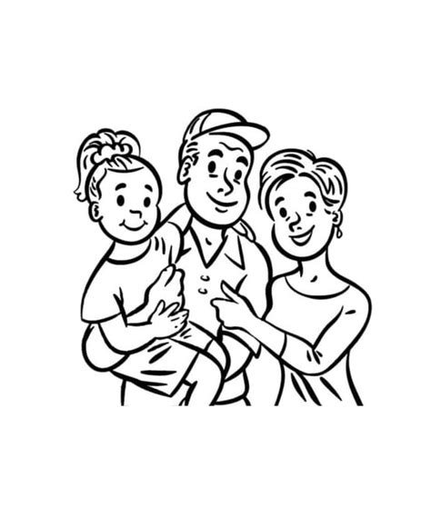 Familie Tegninger Til Farvel Gning Farvelegning Com