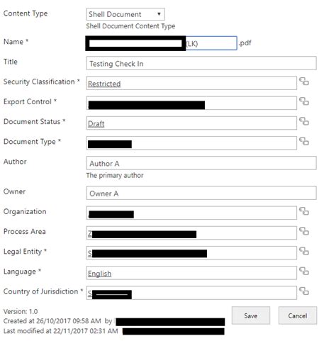 Sharepoint Online Unable To Check In Files Due To Erroryou Must Fill Out All Required
