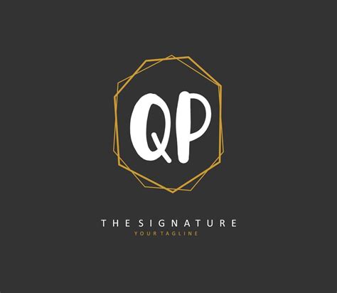 QP Initial Letter Handwriting And Signature Logo A Concept Handwriting Initial Logo With