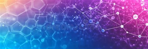 Molecular Structure On Gradient Background Science Chemistry Laboratory Research Banner Stock