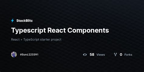 Typescript React Components Stackblitz