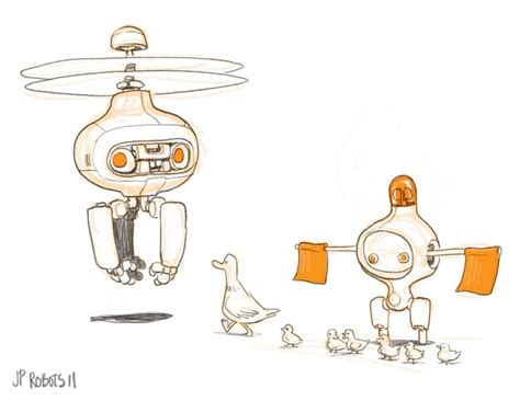 Lipton Robots — MRJAKEPARKER.COM | Robot concept art, Robot art, Airship art