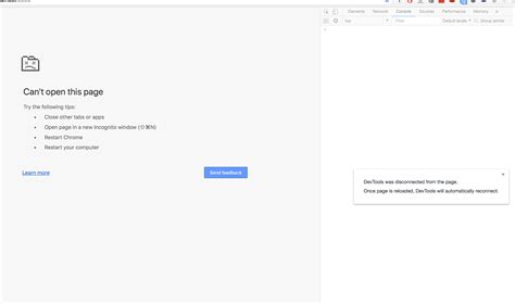Chrome Dev Tools Disconnected From Page Stack Overflow