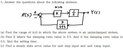5 Answer The Questions About The Following Systems