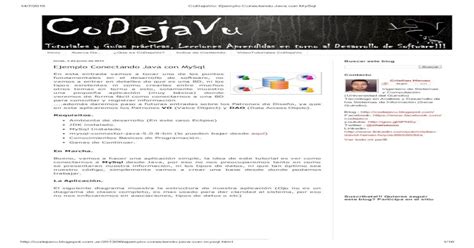 Ejemplo Conectando Java Con Mysql [pdf Document]