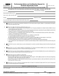 Irs Form 8850 Fill Out Sign Online And Download Fillable Pdf