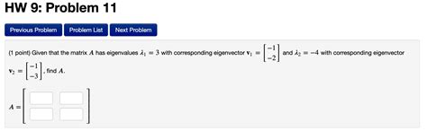 solved hw 9 problem 11 previous problem problem list next