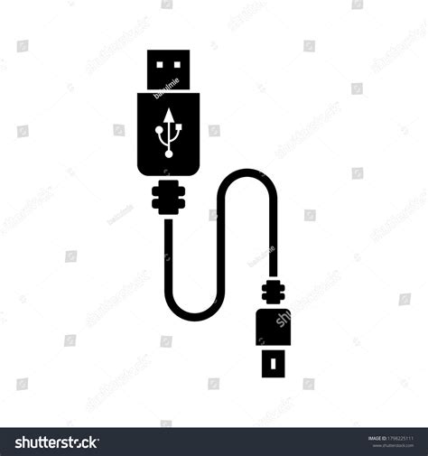 Usb Cable Vector Icon Sign Symbols Stock Vector Royalty Free