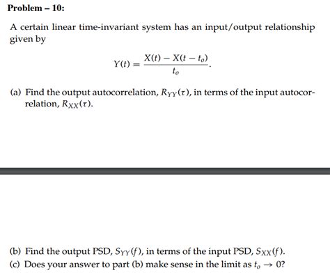 Solved Problem A Certain Linear Time Invariant System Chegg