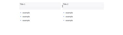 use columns in docs