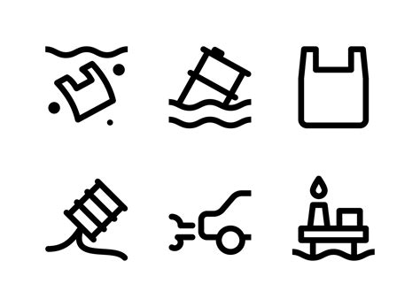 Simple Set Of Pollution Related Vector Line Icons Contains Icons As
