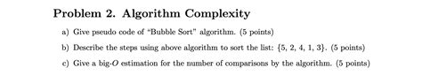 Solved Problem 2 Algorithm Complexity A Give Pseudo Code