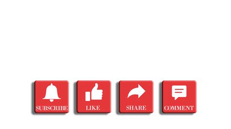social media button subscribe with like share and comment 21055233 png