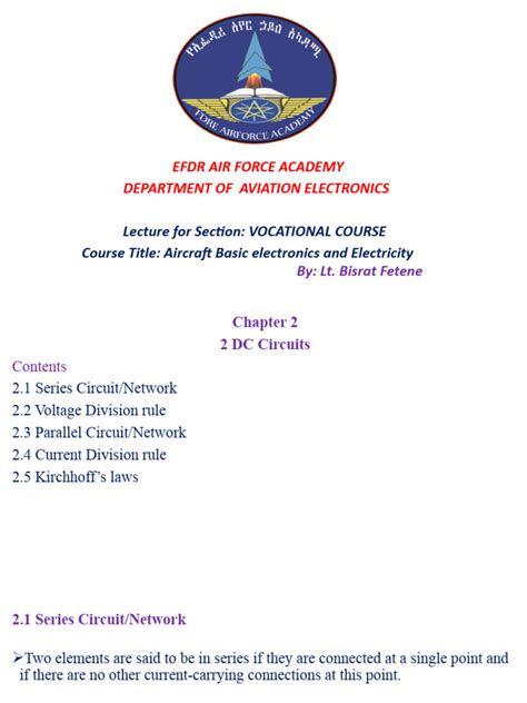 chapter 2 basic aircraft electricity and electronics pdf series and