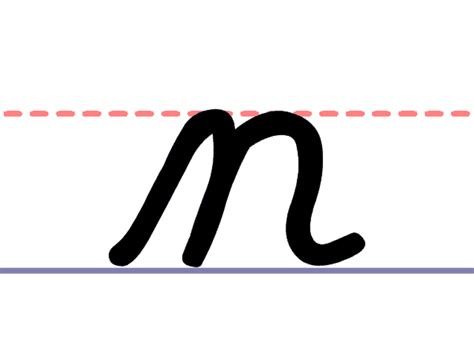 The Letter N In Cursive