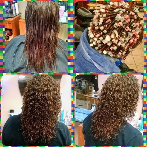 Long hair perm with mixed rods | Perm on medium hair, Long hair perm, Spiral perm long hair
