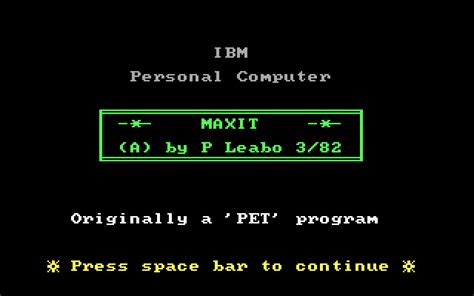 Maxit Screenshots For Dos Mobygames