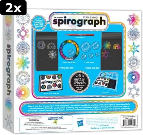 2x Spirograph Scratch And Shimmer