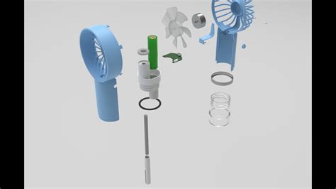 Solidworks Tutorial Part 12 Exploded View Of Portable Mist Spray Fan