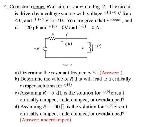 Solved Consider A Series RLC Circuit Shown In Fig The Chegg