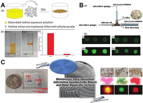Microfluidics Synthesis Of Silica Based Biomaterials For Ion And Download Scientific Diagram