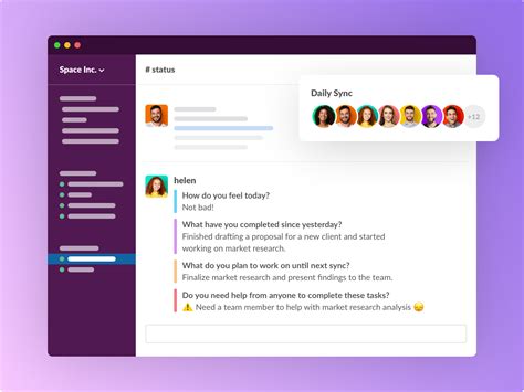 Daily Sync Template Geekbot