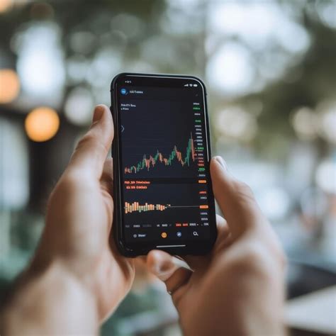 A Cell Phone With A Graph Showing The Graph Of Graphing Premium Ai