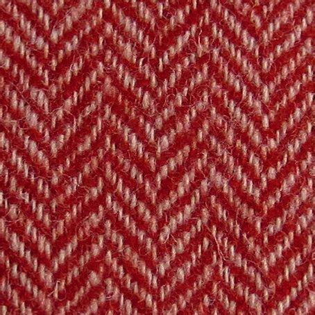 Harris Tweed Luxury Red Herringbone Cushion By Memniamcwilliams