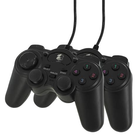 Køb Zedlabz Wired Double Shock Turbo Analog Controller For Sony Playstation 2 Ps2 And Ps1 2 Pack