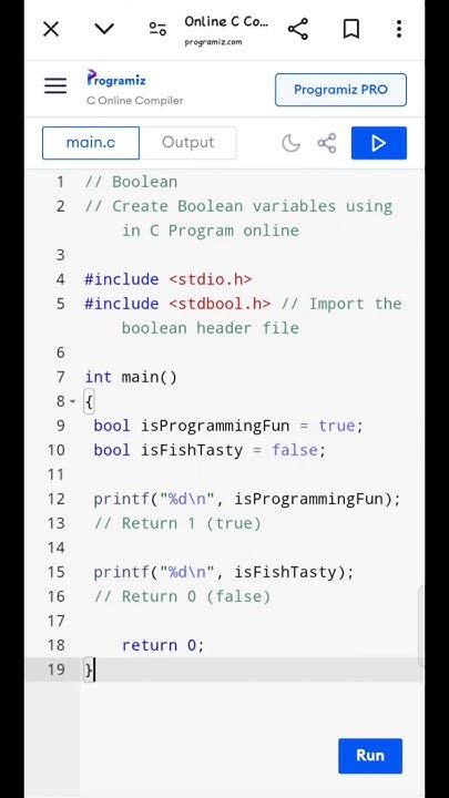 Create Boolean Variables Using In C Program Boolean Coding