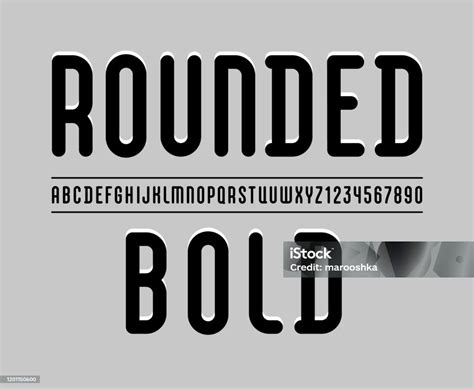 높은 글꼴 둥근 슬림 알파벳 Sans 세리프 간단한 검은 글자와 숫자 디자인에 대 한 로고 티셔츠 카드 포스터 가냘픈에 대한 스톡 벡터 아트 및 기타 이미지 Istock