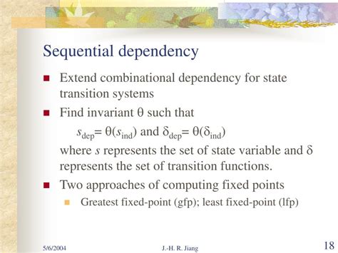 ppt functional dependency for verification reduction and logic