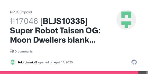 Bljs10335 Super Robot Taisen Og Moon Dwellers Blank White Screen