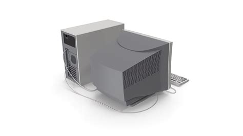 Retro Pc Tower Case Monitor Keyboard And Mouse Model Turbosquid 2039922