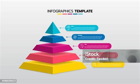 비즈니스 인포그래픽 템플릿 프로세스에는 간단한 기하학 정사각형 직사각형 원형 삼각형 가는 선 아이콘과 5개의 옵션 또는 단계가