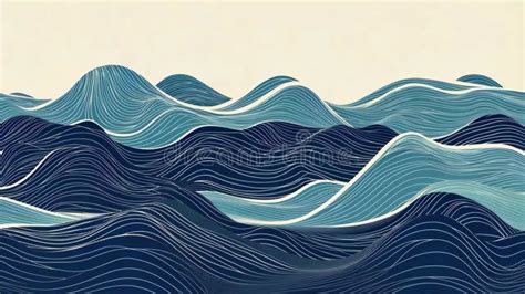 Waves Lines Abstract Nature Design Ai Generated Video Concept Stock Footage Video Of Ocean