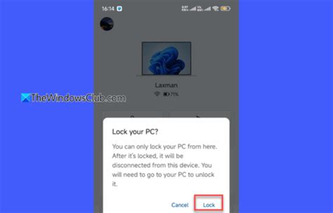 how to lock windows 11 pc remotely with android phone