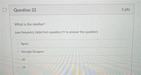 Solved Use This Frequency Table To Answer Questions 21 25 Chegg Com