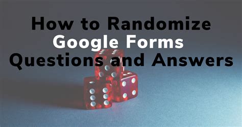 Free Technology For Teachers How To Randomize Question And Answer Sequences In Google Forms