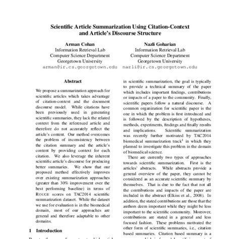 Scientific Article Summarization Using Citation Context And Articles Discourse Structure Acl