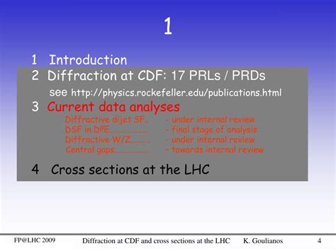 Ppt Diffraction At Cdf And Cross Sections At The Lhc Powerpoint