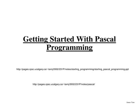Ppt Easy Introduction To Pascal Programming Powerpoint Presentation Free Download Id8997463