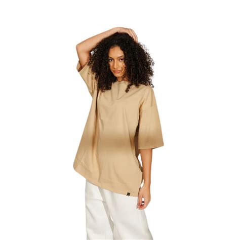 Core Comfort Oversized Tee In Beige