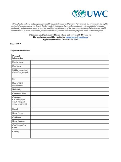 Moldova Uwc Application Form 2018 Pdf The Guardian Nationality