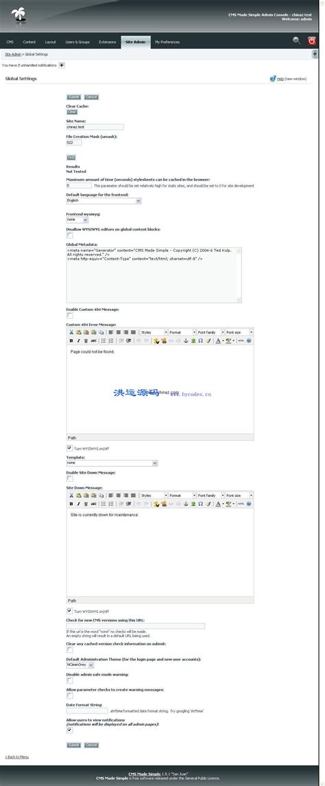 cms made simple cmsms cms made simple cmsms v2 2 19 洪运源码