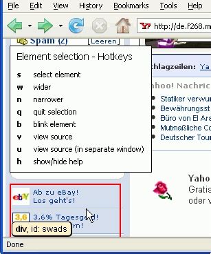 Element Hiding Helper v für Mozilla Firefox Download installieren Plugins de